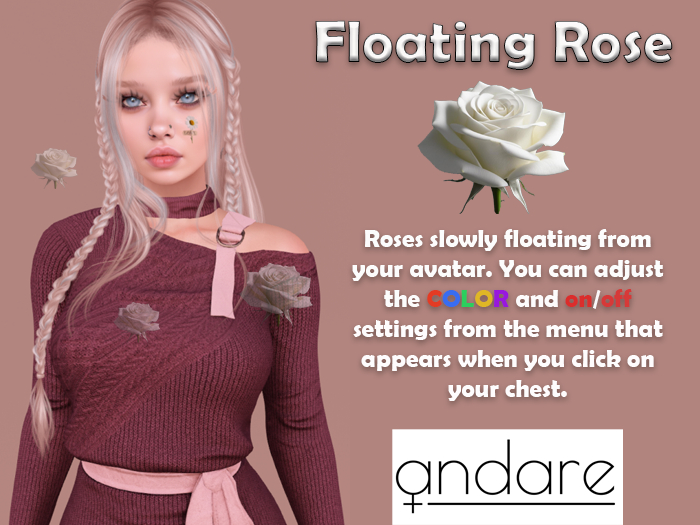 Second Life Marketplace - Andare - Floating Rose PACK